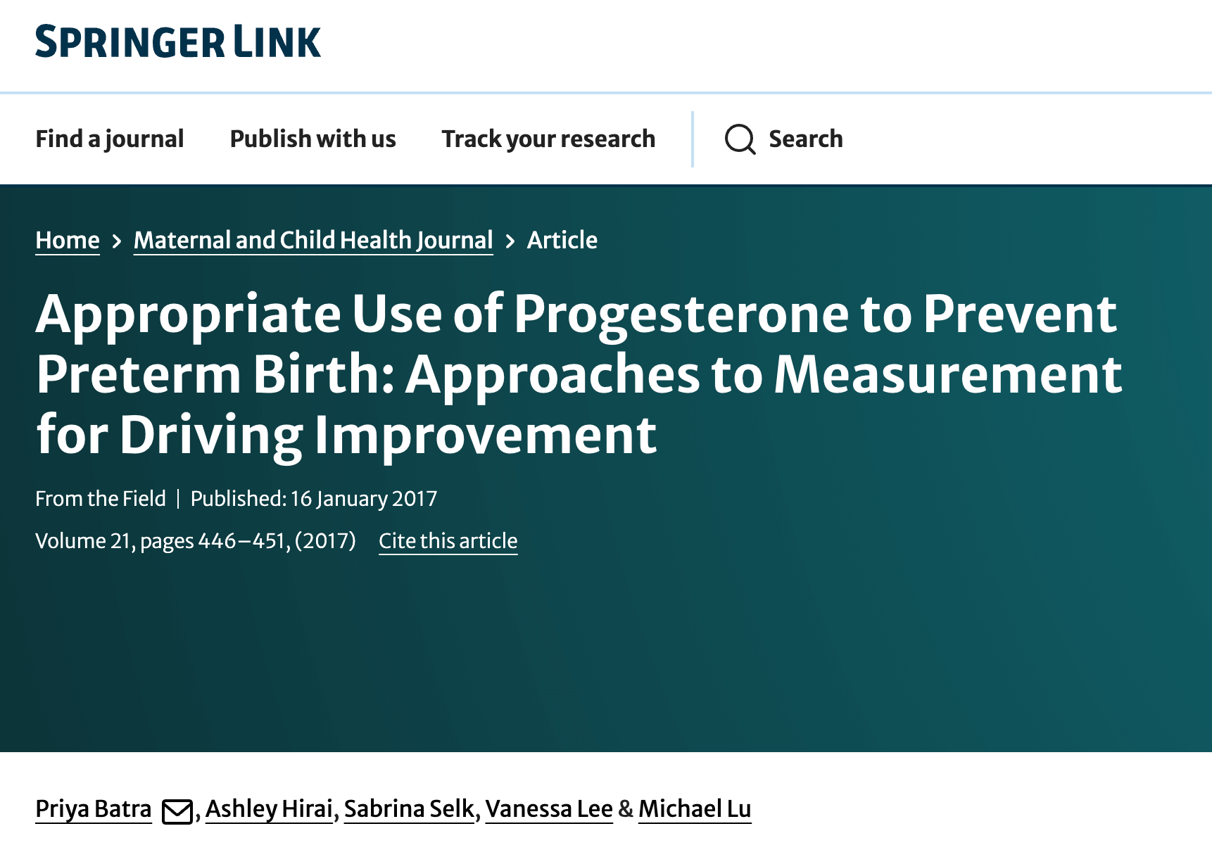 Appropriate Use of Progesterone to Prevent Preterm Birth: Approaches to ...